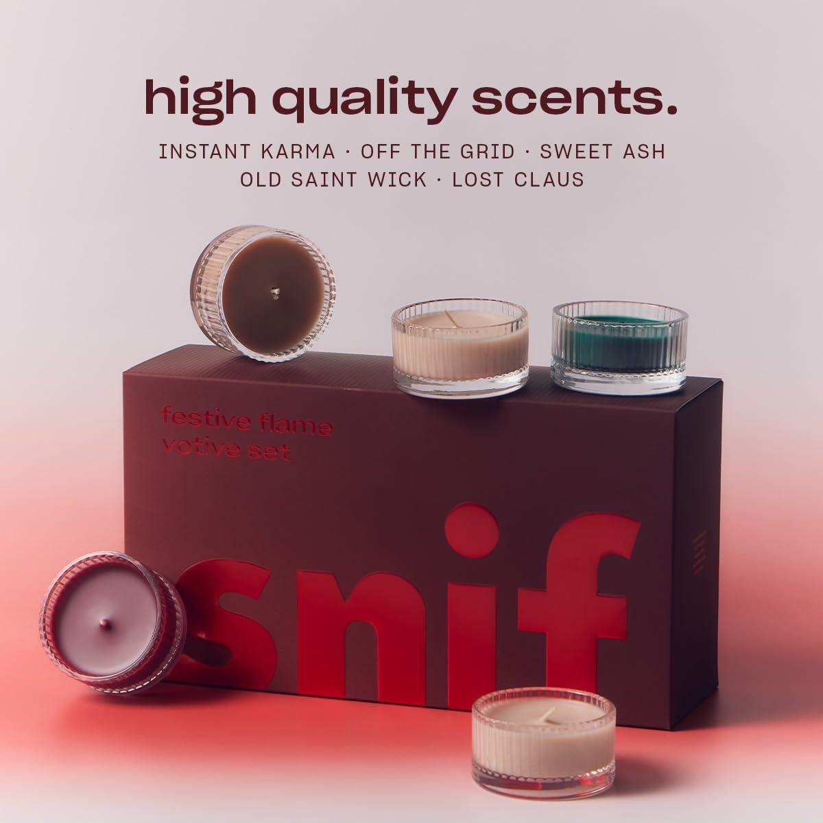 Lost Claus Scented Holiday Candle by Snif, Spicy, Gourmand, Woody Scent ...